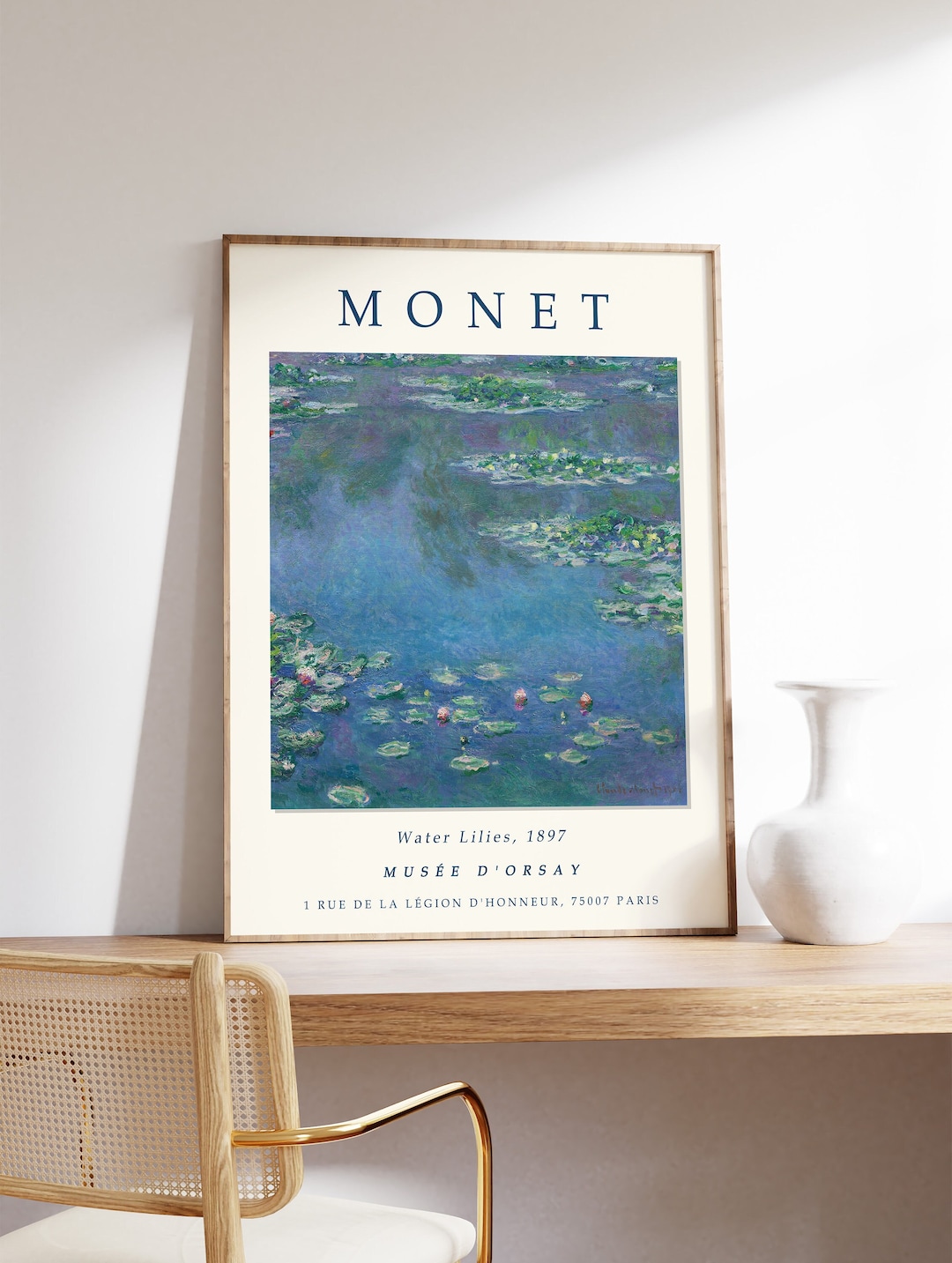 Claude Monet Poster, Water Lilies, Monet Print, Vintage Floral Decor ...