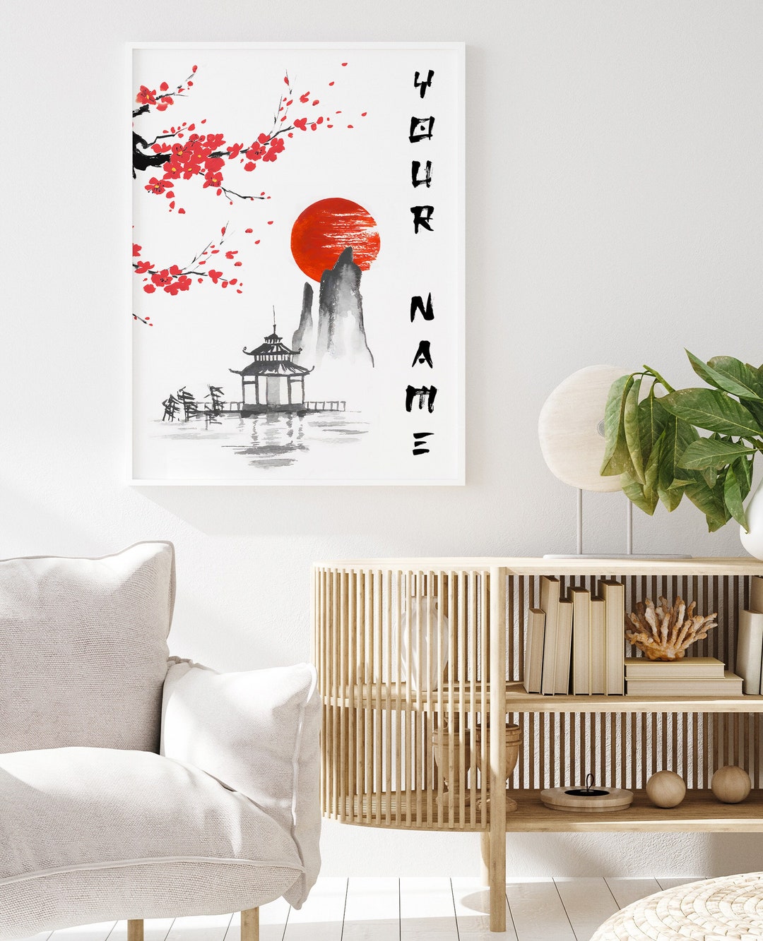 Personalised Japanese Lettering Poster, Choose Your Text Print, Japan ...