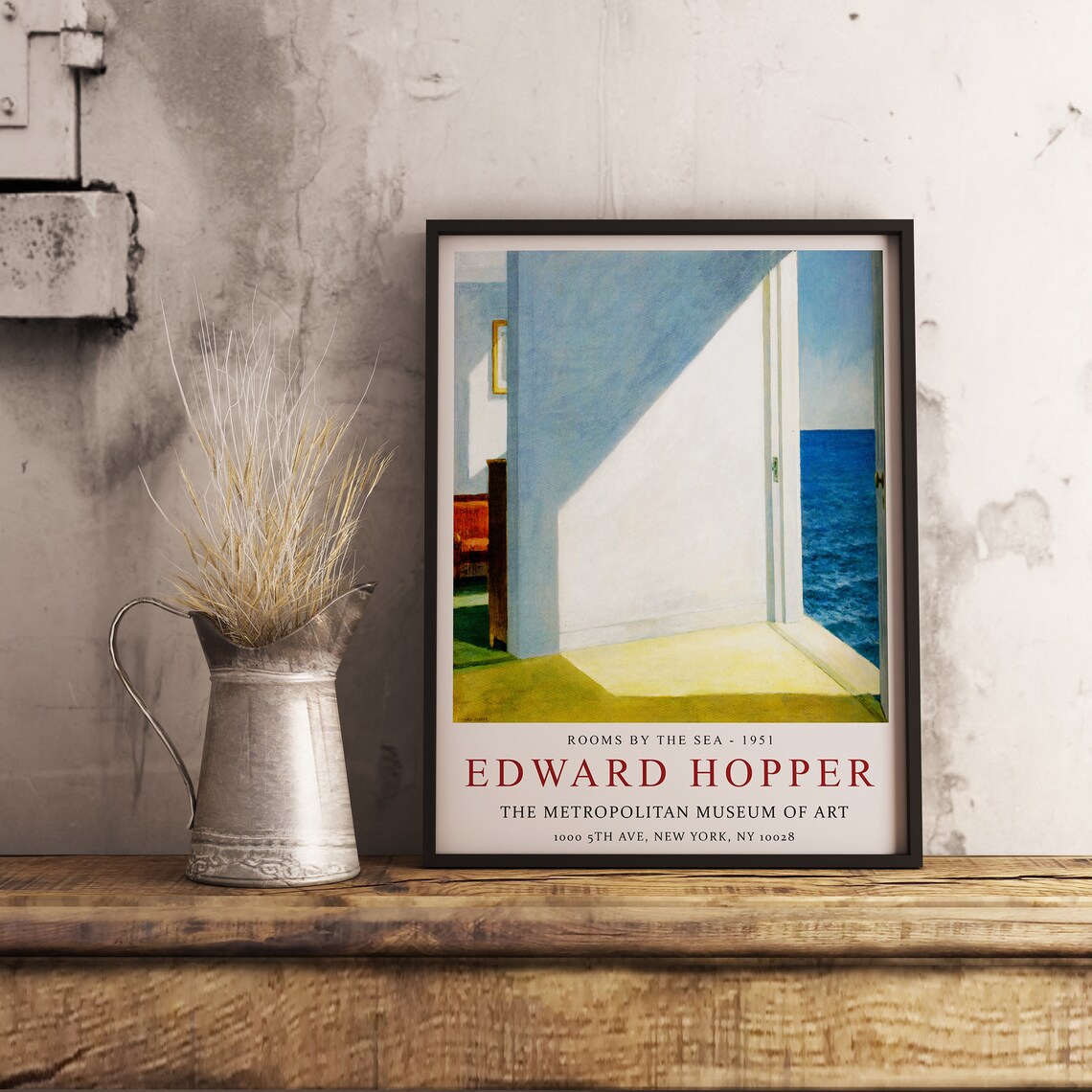 Edward Hopper Exhibition Poster Rooms by the Sea Wall Art - Etsy