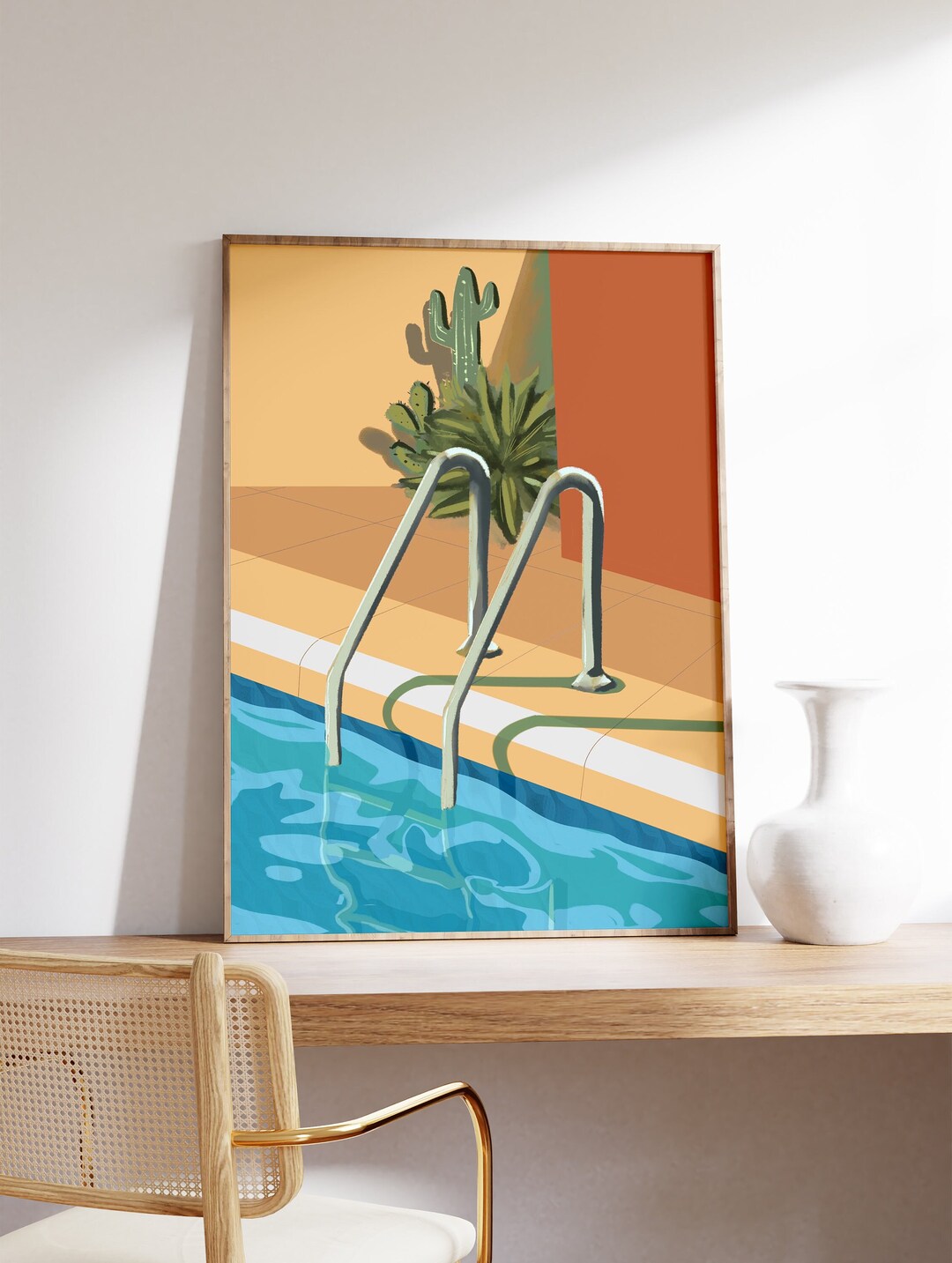 Swimming Pool Wall Art, Swimming Art Print, Swimming Poster, Blue Art ...