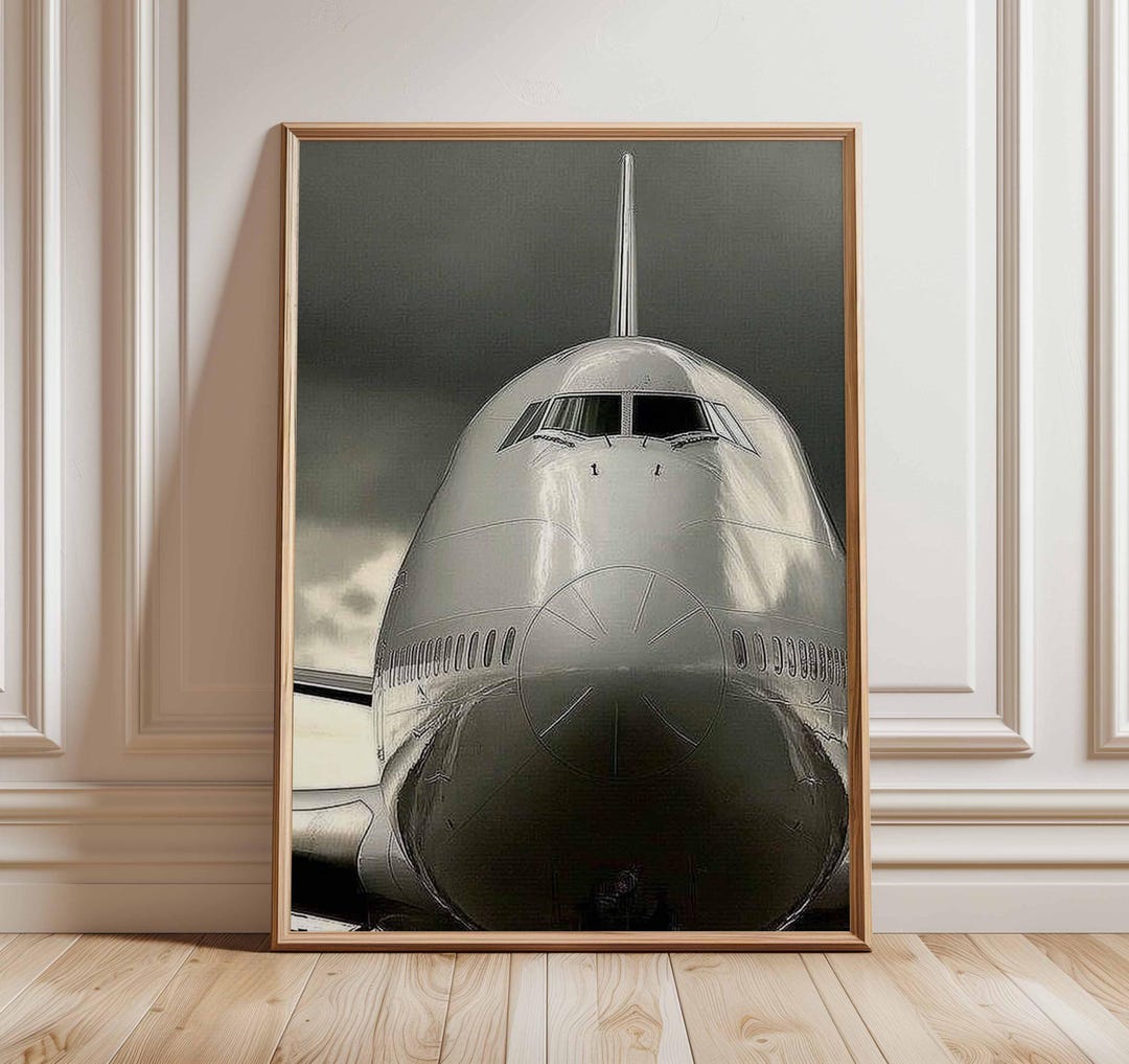 Airplane Nose View Poster, Aviation Wall Art, Aircraft Hangar Print ...