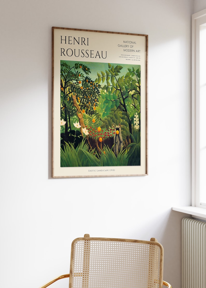 Henri Rousseau Poster Exotic Landscape Henri Rousseau - Etsy