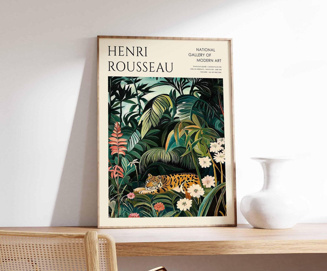Henri Rousseau Vintage Poster, Boho Print, Tropical Decor, Botanical ...