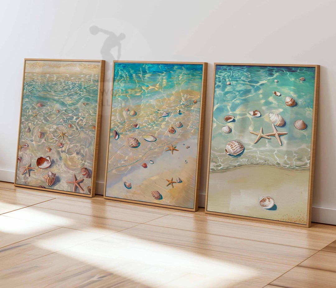 Set of 3 Coastal Posters, Beach Decor, Seaside Prints, Beach Prints ...