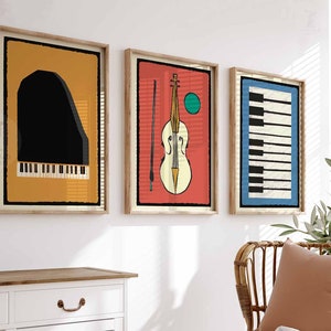 Set of 3 Music Prints, Music Poster, Music Print, Musical Wall Art ...