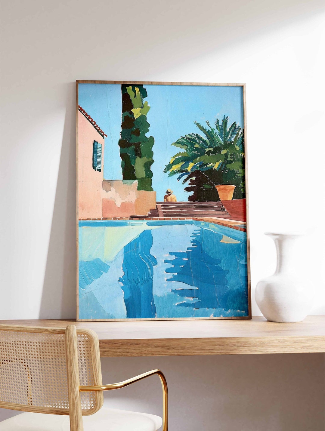 Swimming Pool Wall Art, Swimming Art Print, Swimming Poster, Blue Art ...