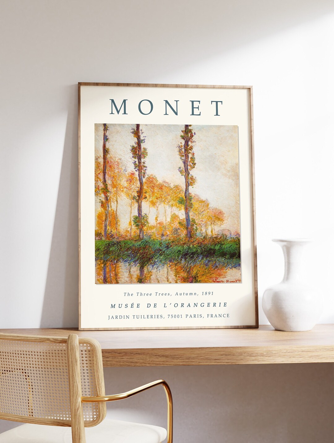 Claude Monet 'the Three Trees' Poster, Vintage French Art Print - Etsy