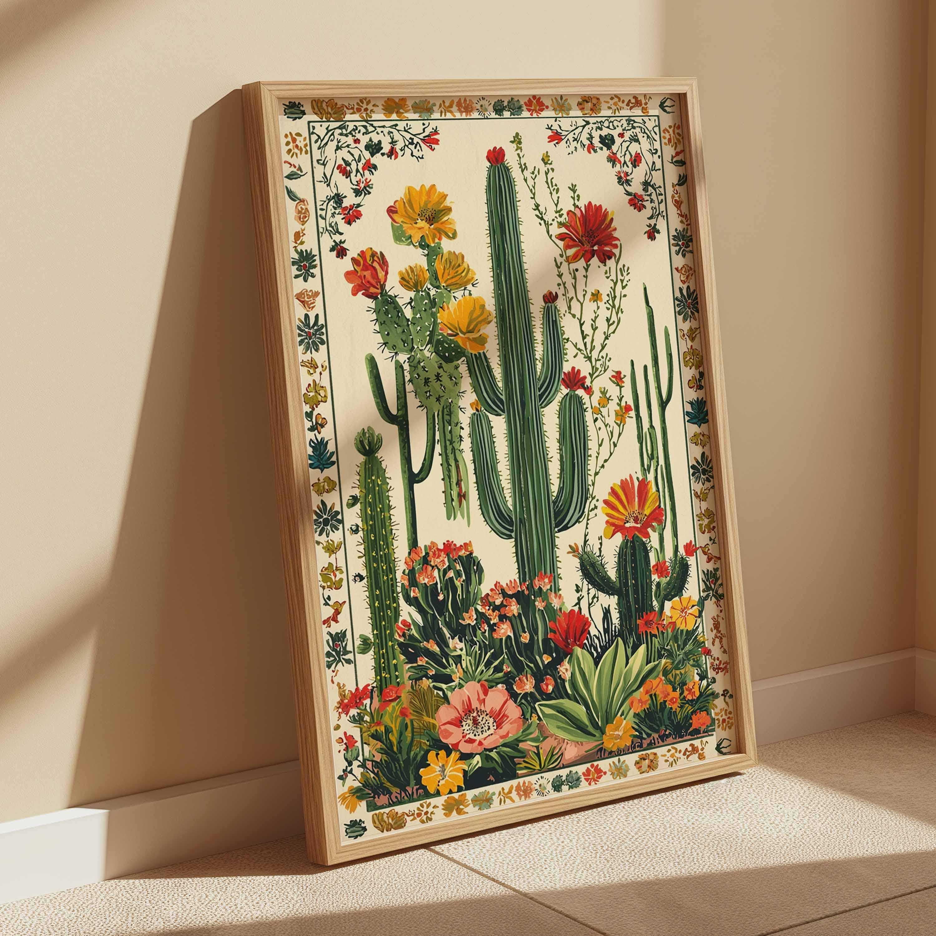 Vintage Mexican Poster, Cactus Print, Mexican Prints, Mexican Decor ...
