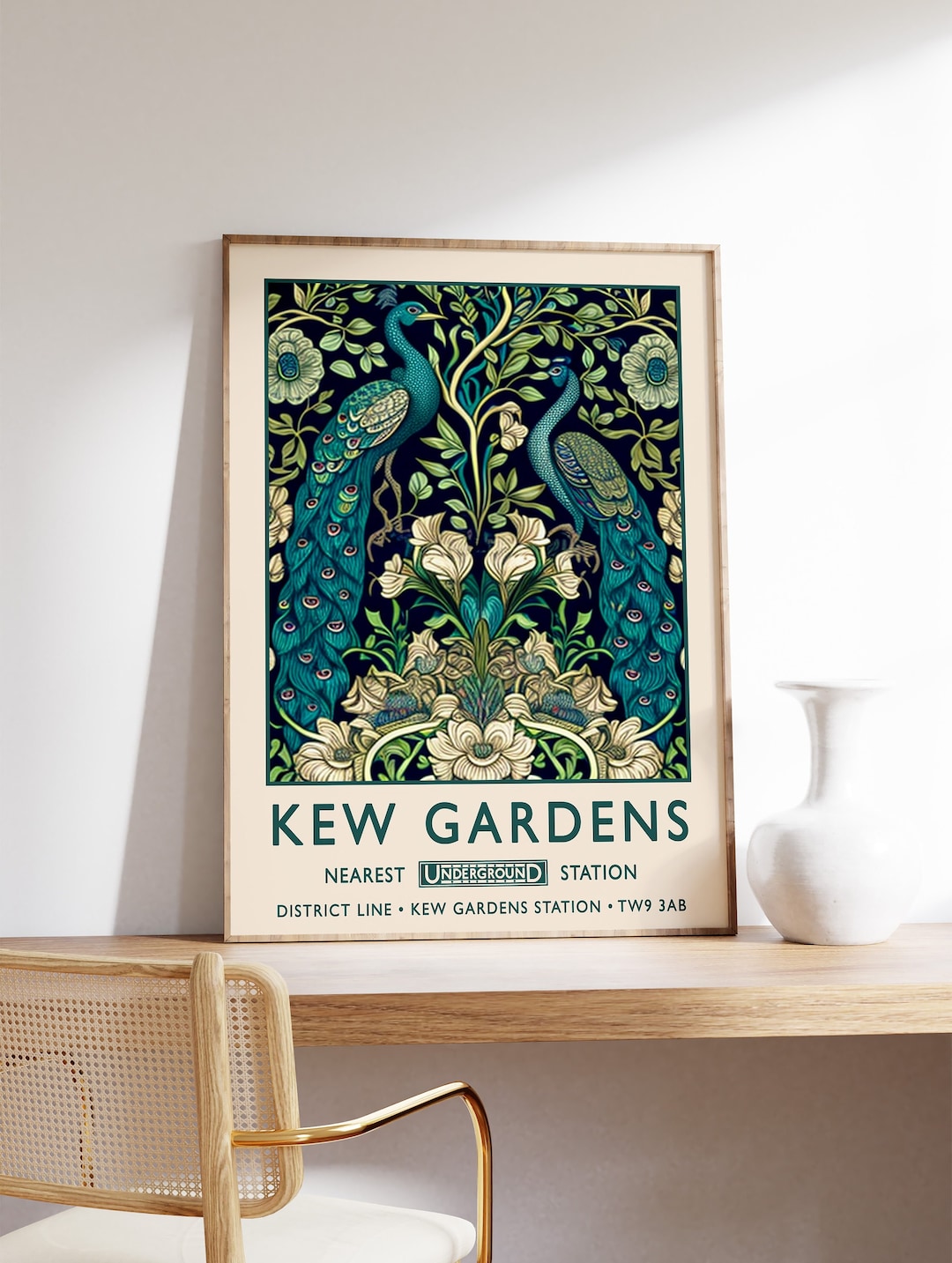 William Morris Peacock Print, Kew Gardens Print, London Print, William ...