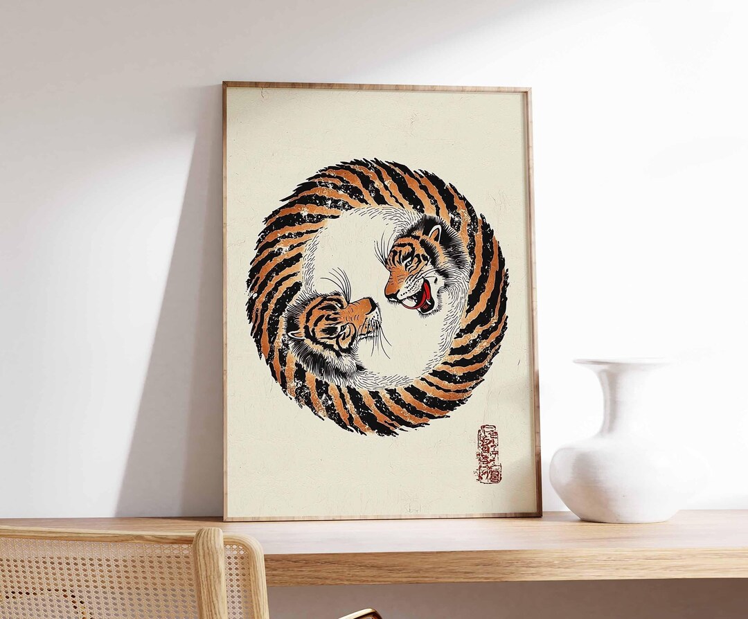 Japanese Tiger Print, Japanese Poster, Animal Art, Tiger Poster ...
