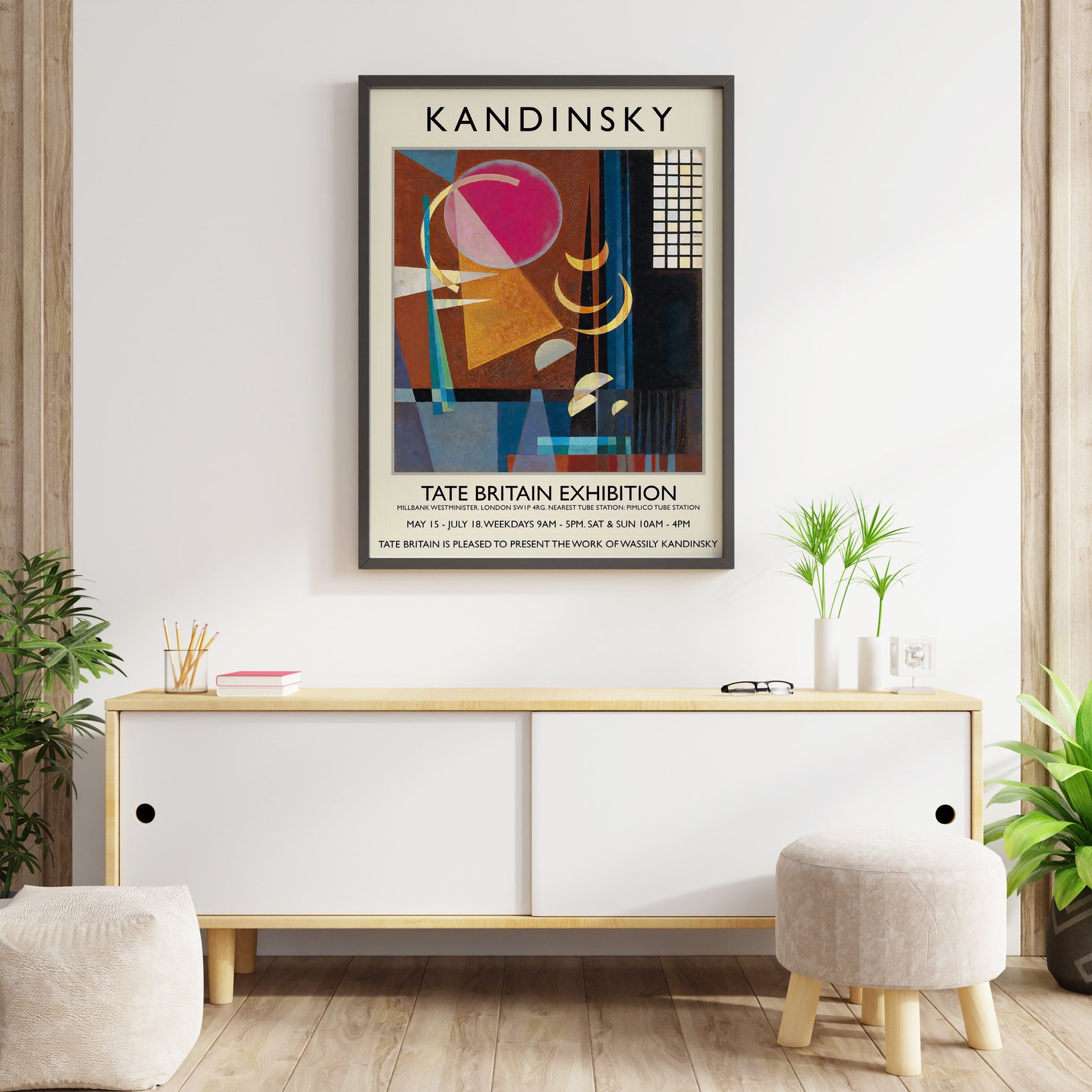 Wassily Kandinsky Exhibition Poster, Scharf-ruhig, Abstract Wall Art ...