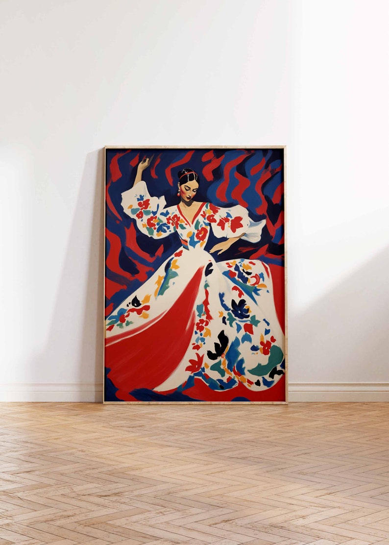 Vintage Spanish Dancers Poster, Spanish Decor, Spanish Folk Art ...