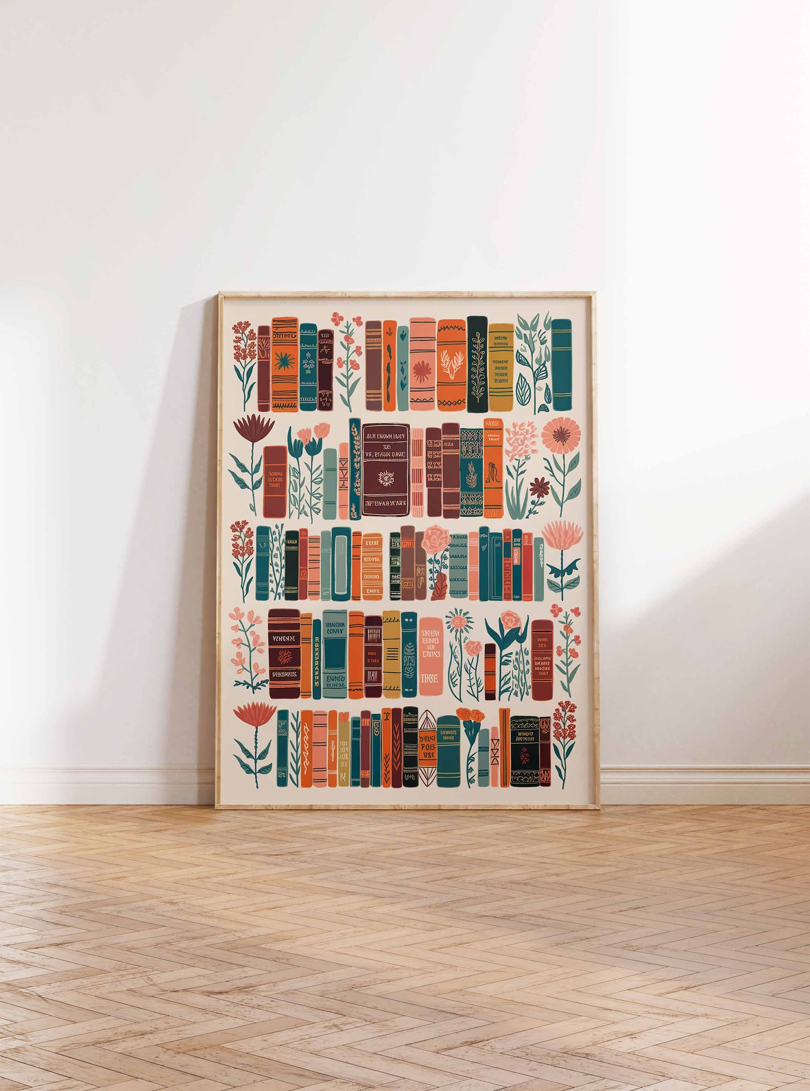 Vintage Library Poster, Book Art, Reading Poster, Book Lovers Gift ...