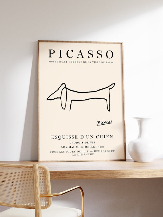 Picasso Exhibition Poster Picasso Art The Dog Line Art Print The ...