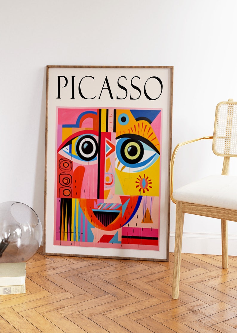 Picasso Abstract Faces Exhibition Poster, Retro Wall Art - Etsy