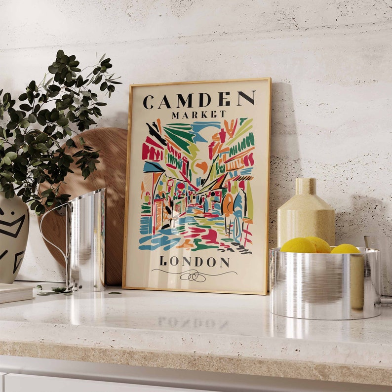 Camden Market Poster, London Print, London Art, London Poster, London ...