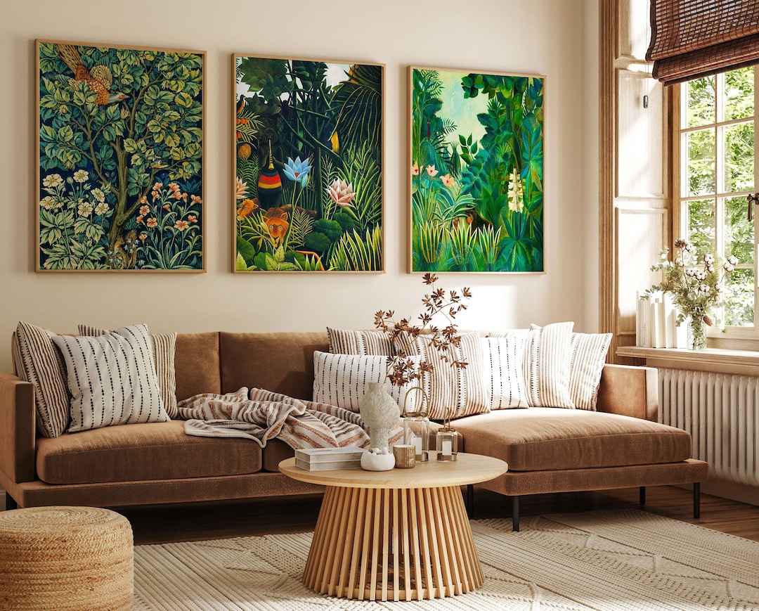 Henri Rousseau Print Set of 3 Print William Morris Art - Etsy