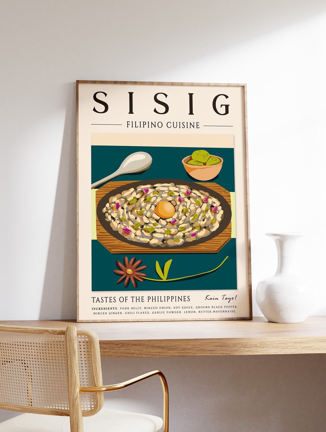 Sisig Filipino Food Poster, Filipino Food Print, Philippines Food ...