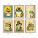 Japanese Frog Poster Sets, Vintage Japanese Frog Print, Animal Art ...