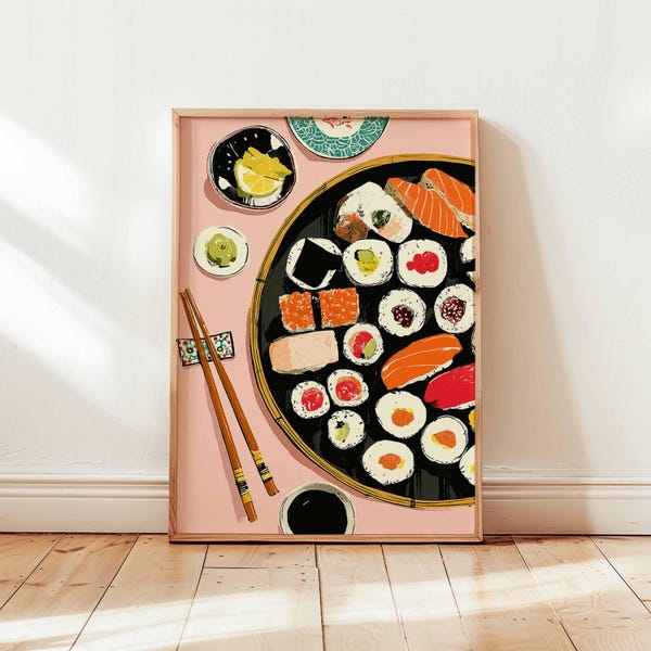 Sushi Poster - Etsy