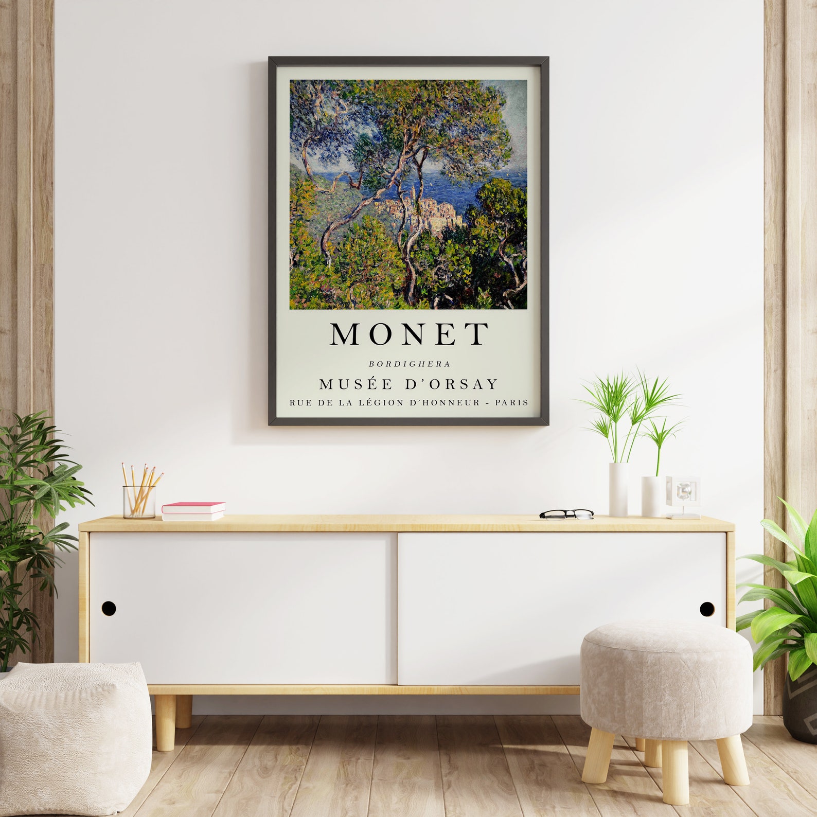 Claude Monet Exhibition Poster Bordighera Gallery Quality - Etsy
