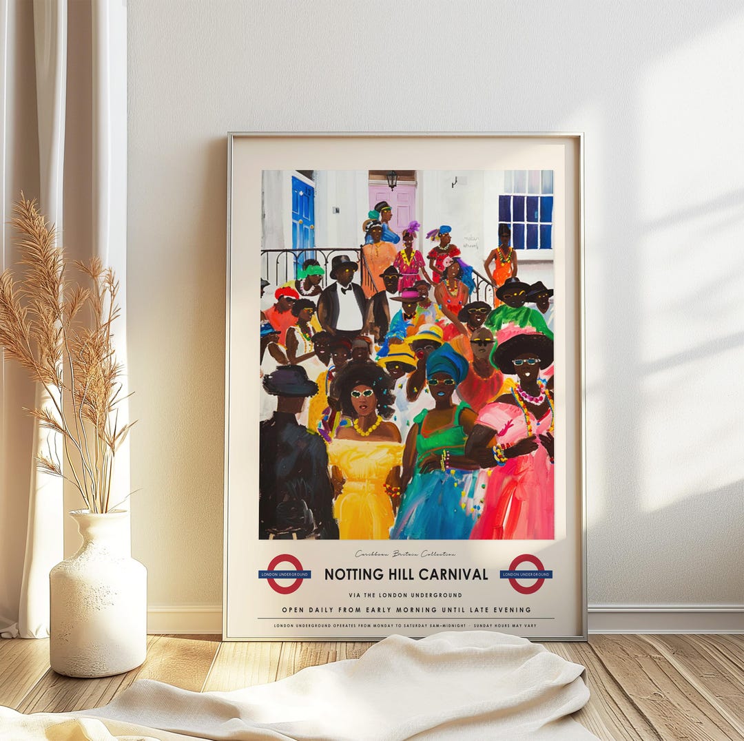 Notting Hill Carnival Art, London Wall Art, Black British Wall Art ...