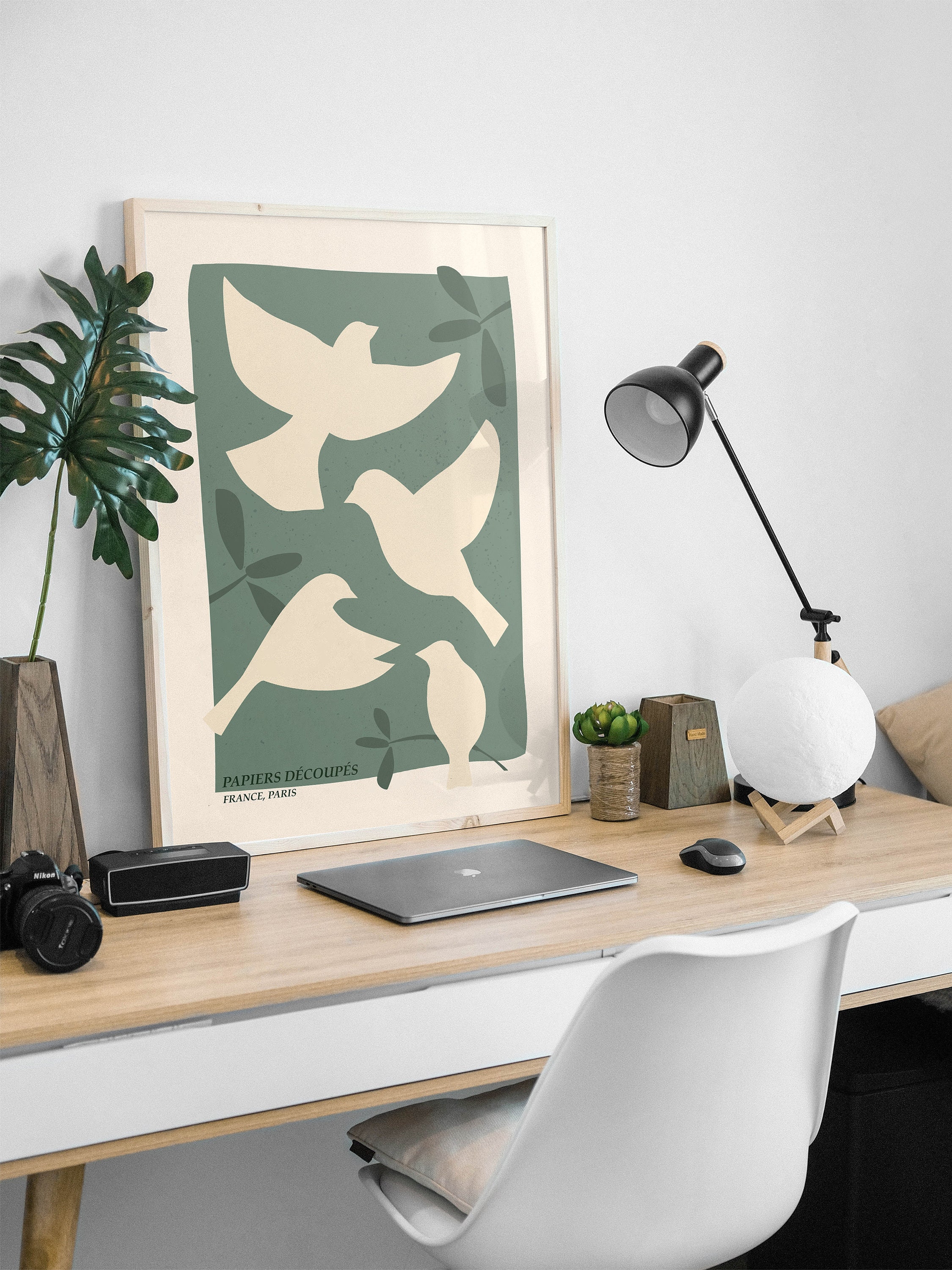 Dove Illustration Poster Bird Wall Art Animal Decor - Etsy