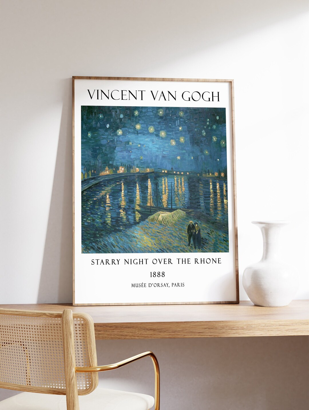 Van Gogh Exhibition Poster, Starry Night Over the Rhone, Van Gogh Art ...