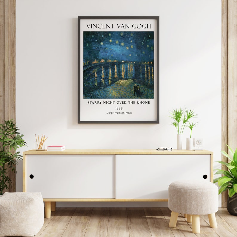 Buy Van Gogh Exhibition Poster Starry Night Over the Rhone Van Online ...