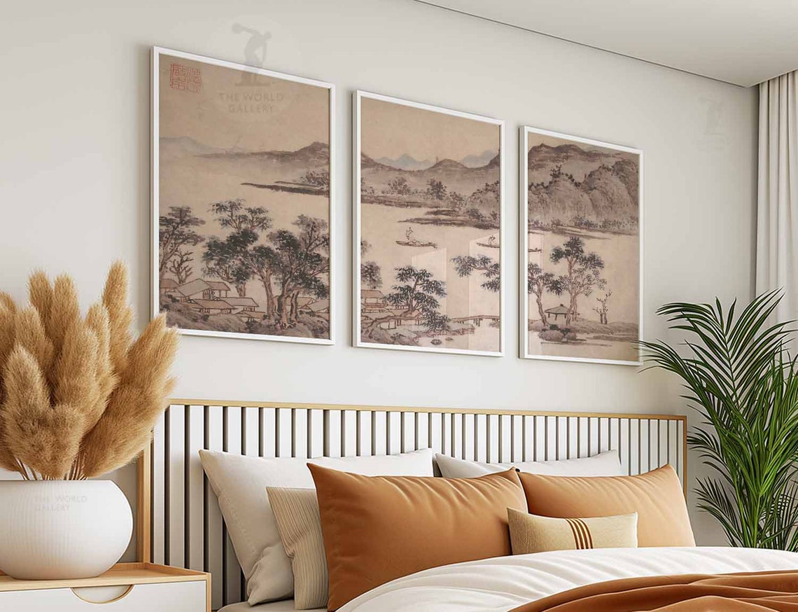 Chinese Set of 3 Posters, Chinese Art, Japanese Art Print, Oriental ...