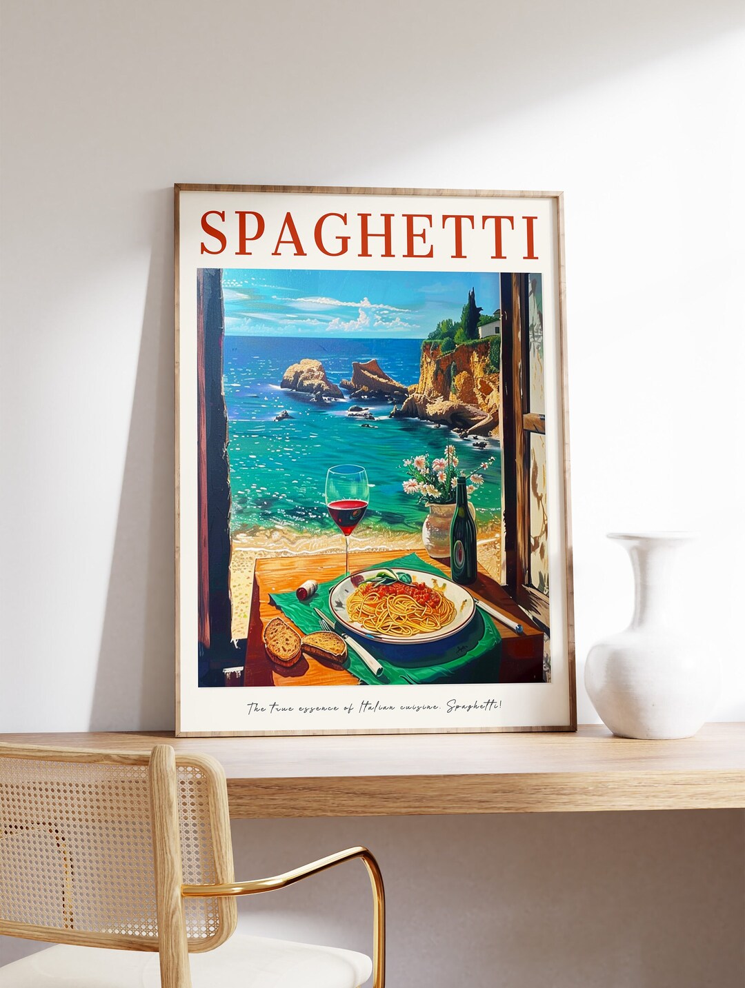 Food Print, Spaghetti Poster, Italian Food Art, Pasta Art, Food and ...