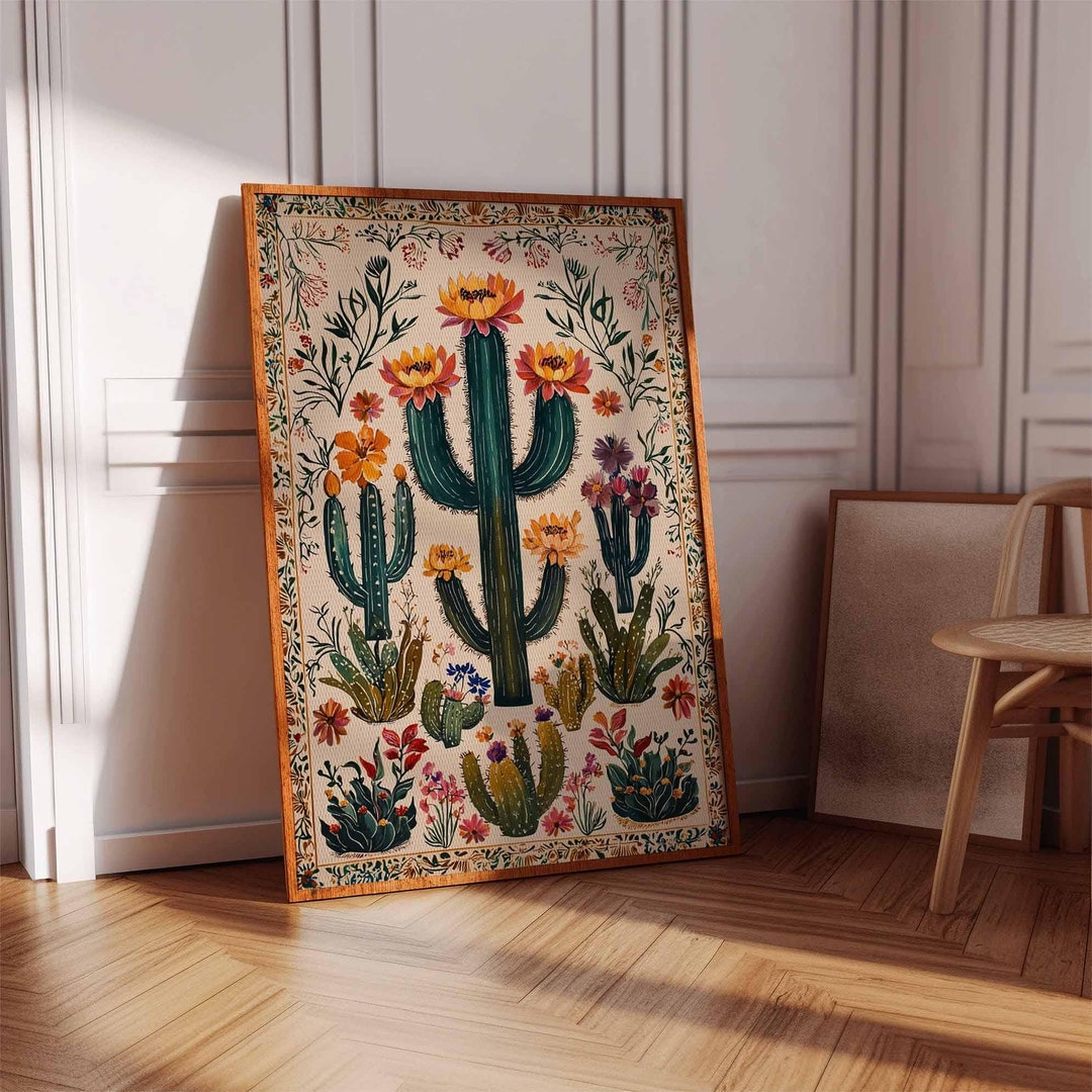 Vintage Mexican Poster, Cactus Print, Mexican Prints, Mexican Decor ...