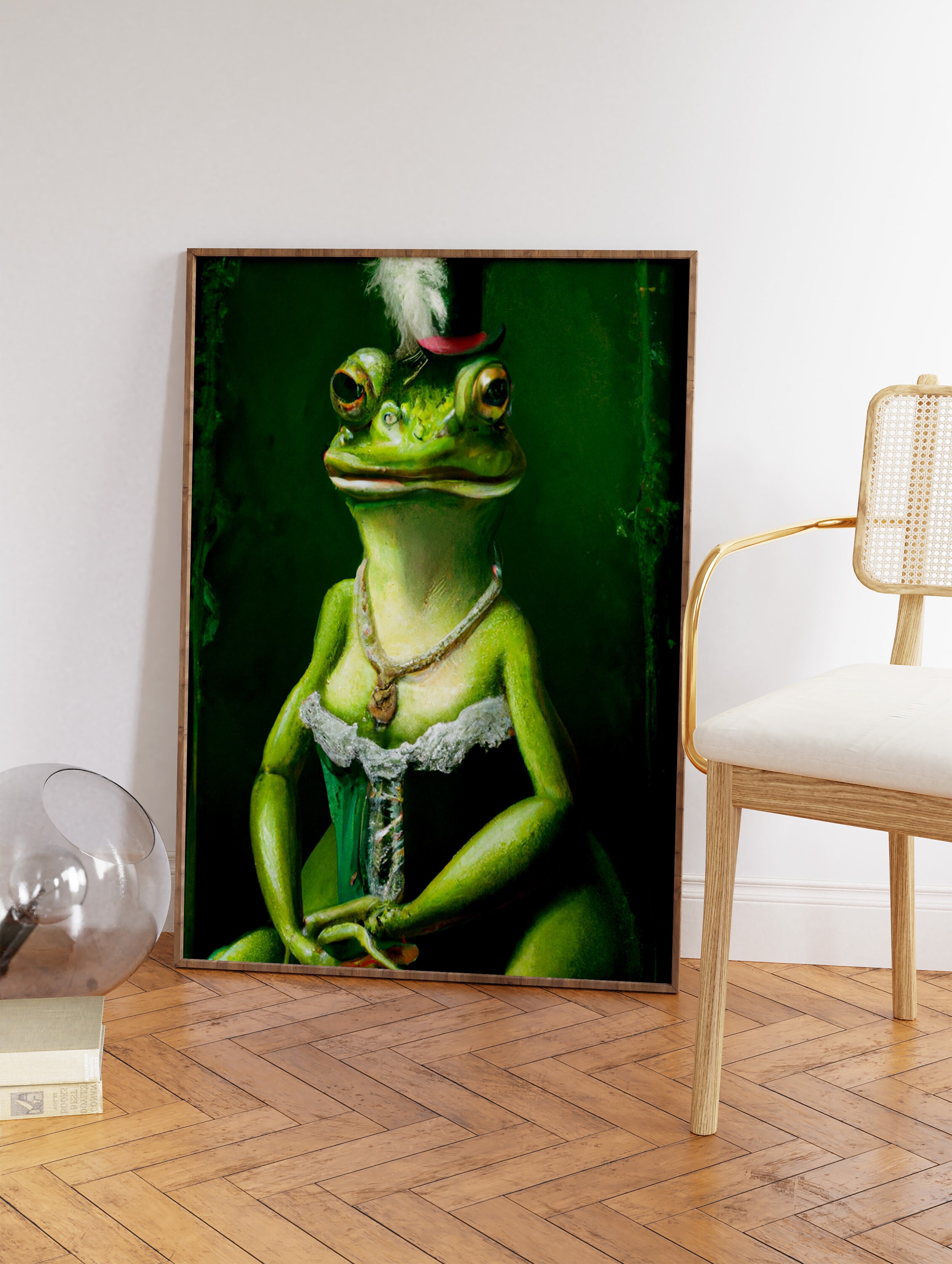 Vintage Frog Portrait Renaissance Style Print Funny Poster - Etsy