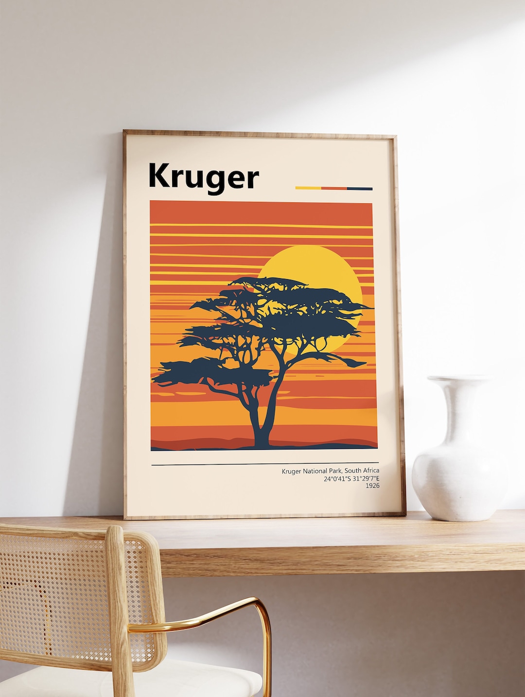 Kruger National Park Travel Poster, South Africa Nature Art - Etsy