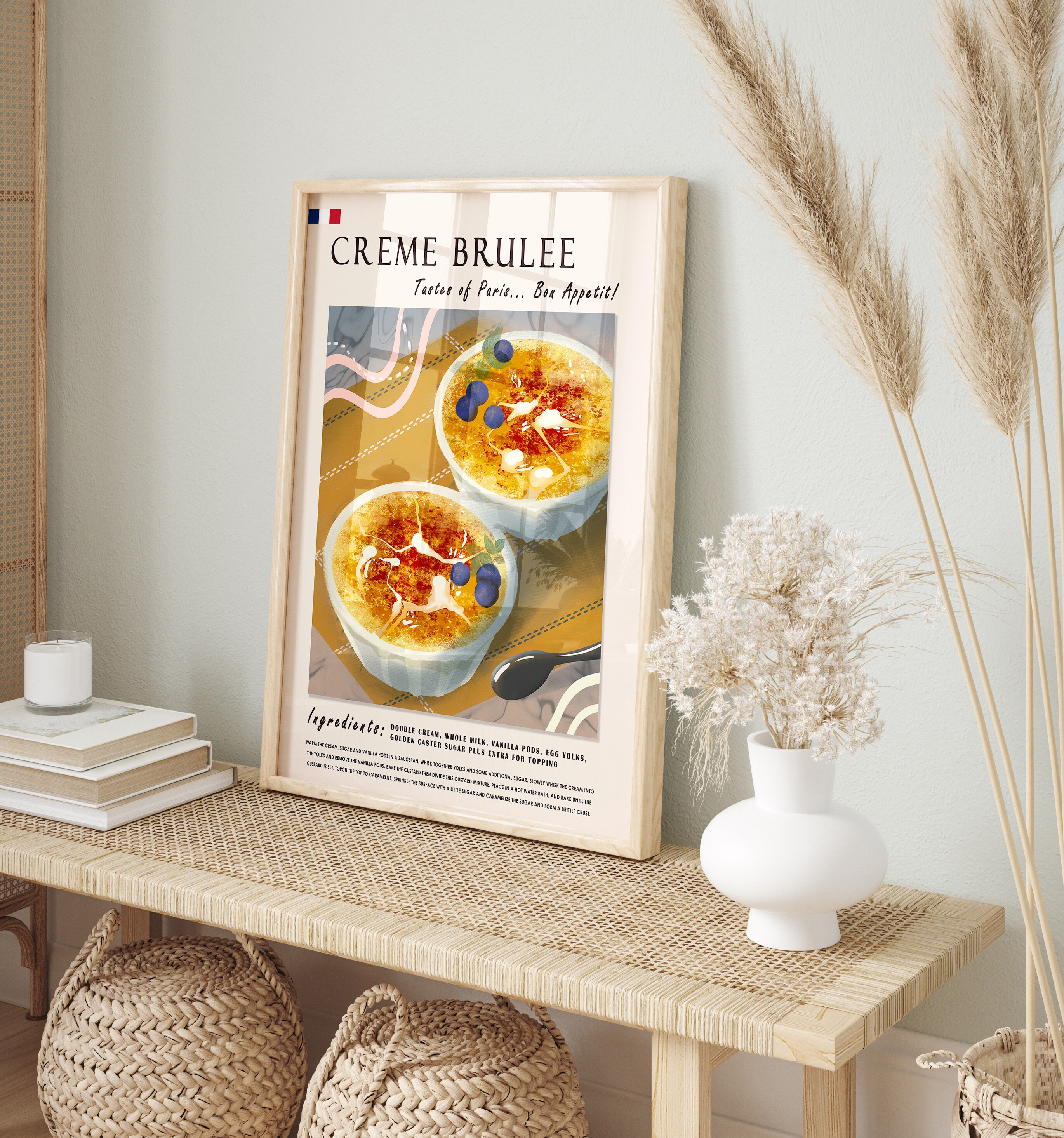Creme Brulee Food Poster Dessert Poster Dessert Print - Etsy
