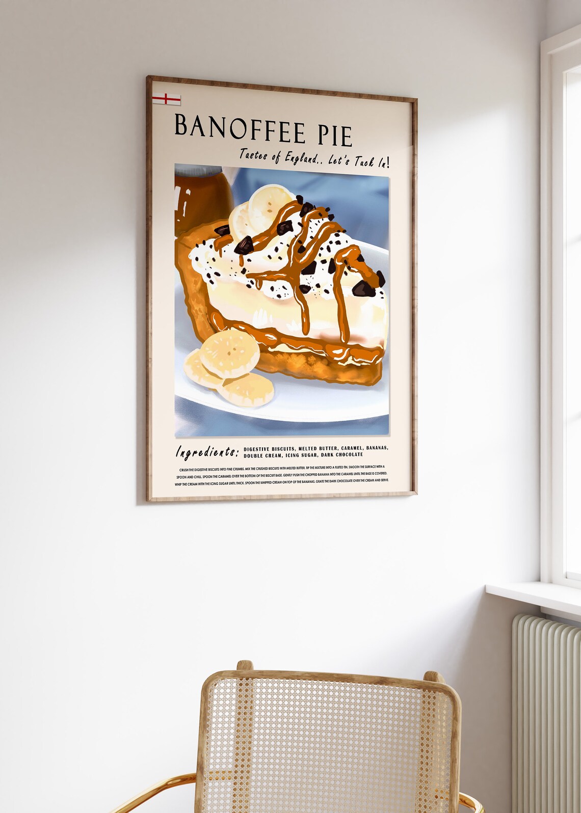 Banoffee Pie Food Poster Dessert Poster Food Art London - Etsy