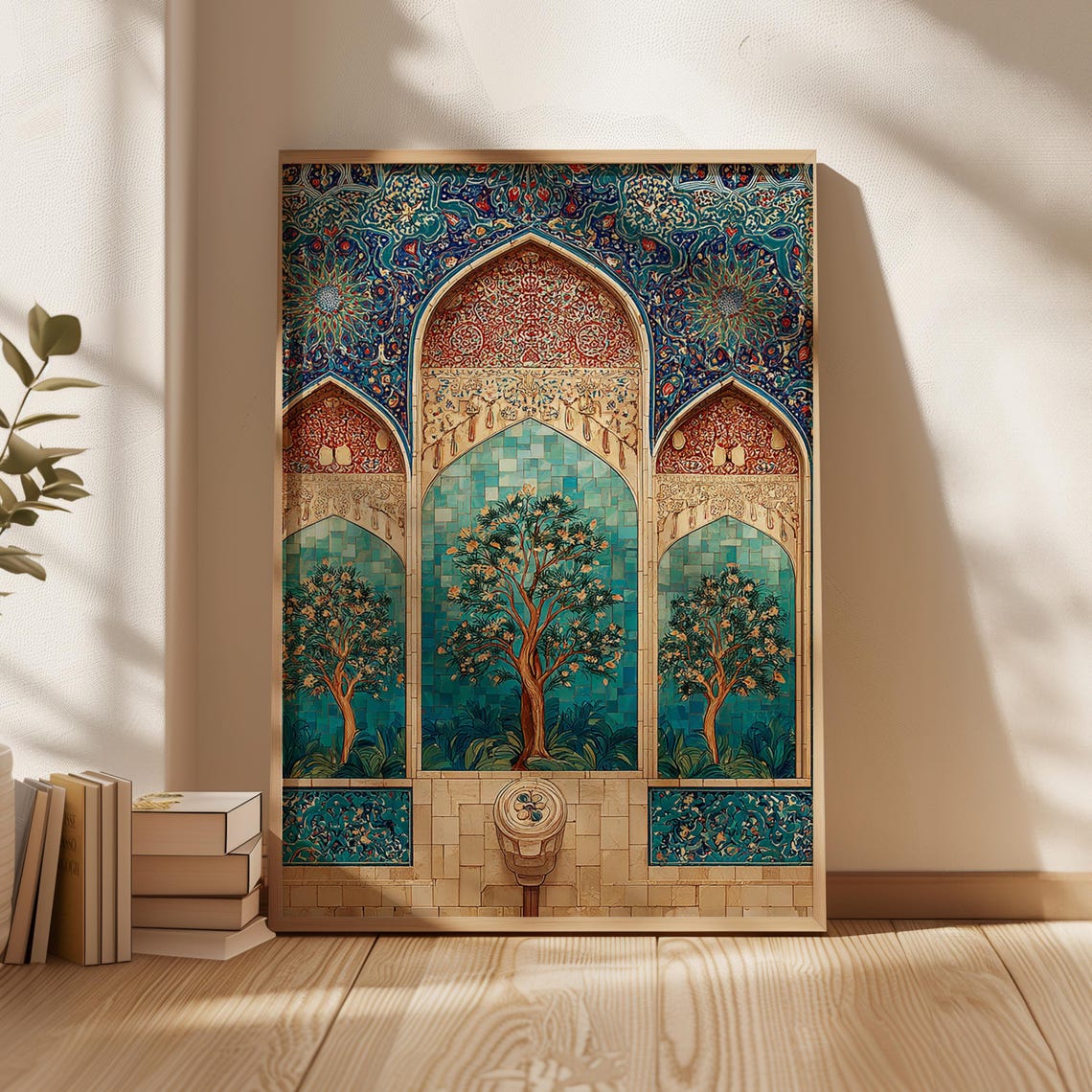 Persian Tile Art Print, Islamic Architecture Wall Art, Oriental ...