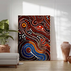 Aboriginal Print, Cultural Wall Art, Indigenous Poster, Tribal Decor ...