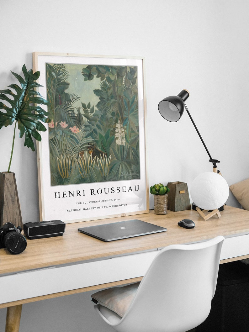 Henri Rousseau Poster the Equatorial Jungle Henri Rousseau - Etsy