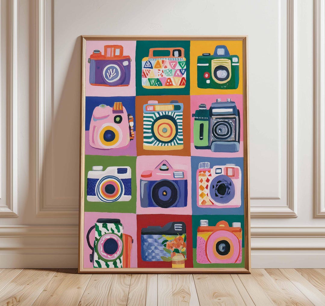 Vintage Camera Art Print, Retro Photography Poster - Etsy