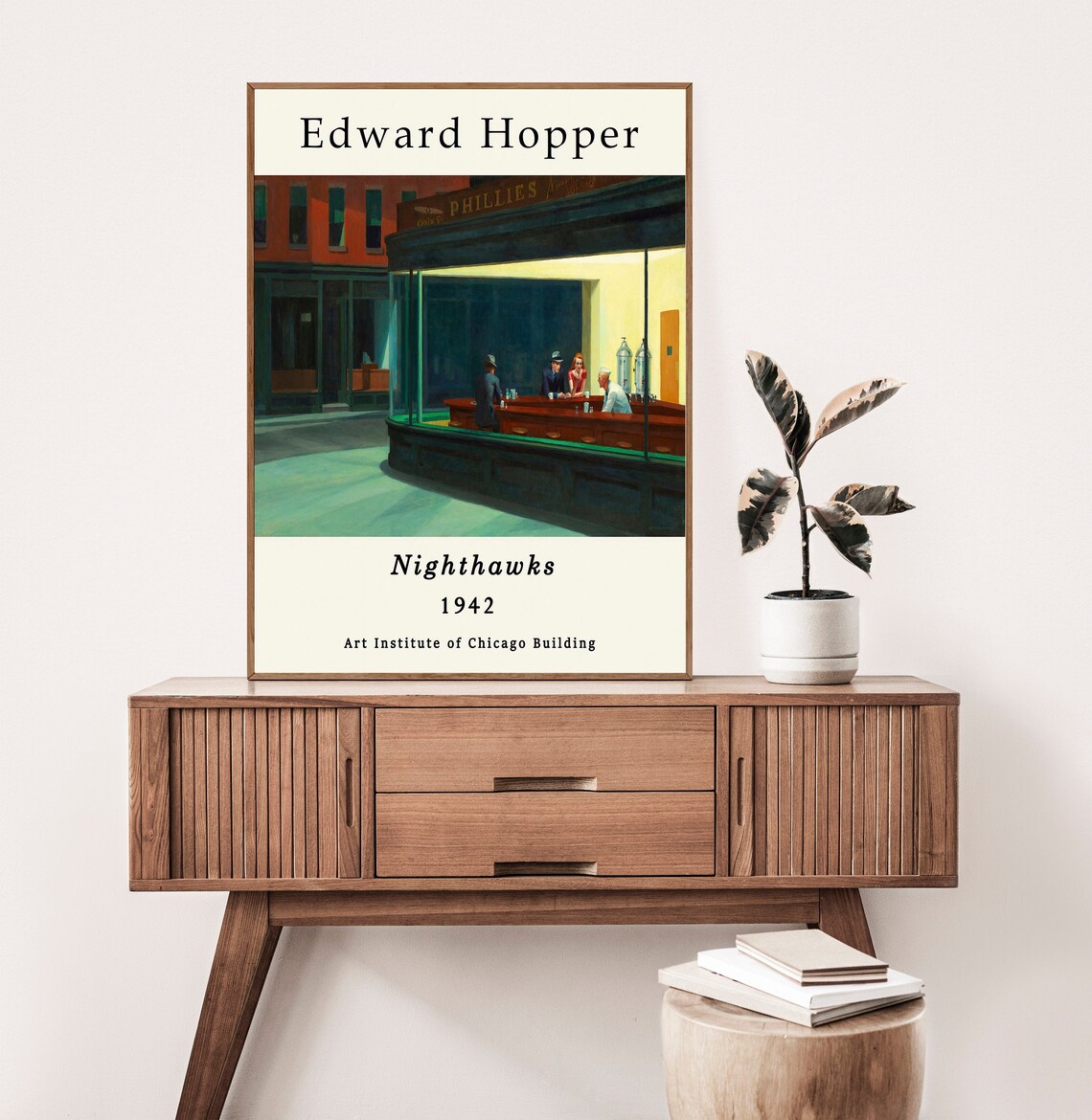 Edward Hopper Exhibition Poster, Nighthawks, Edward Hopper Art Print ...
