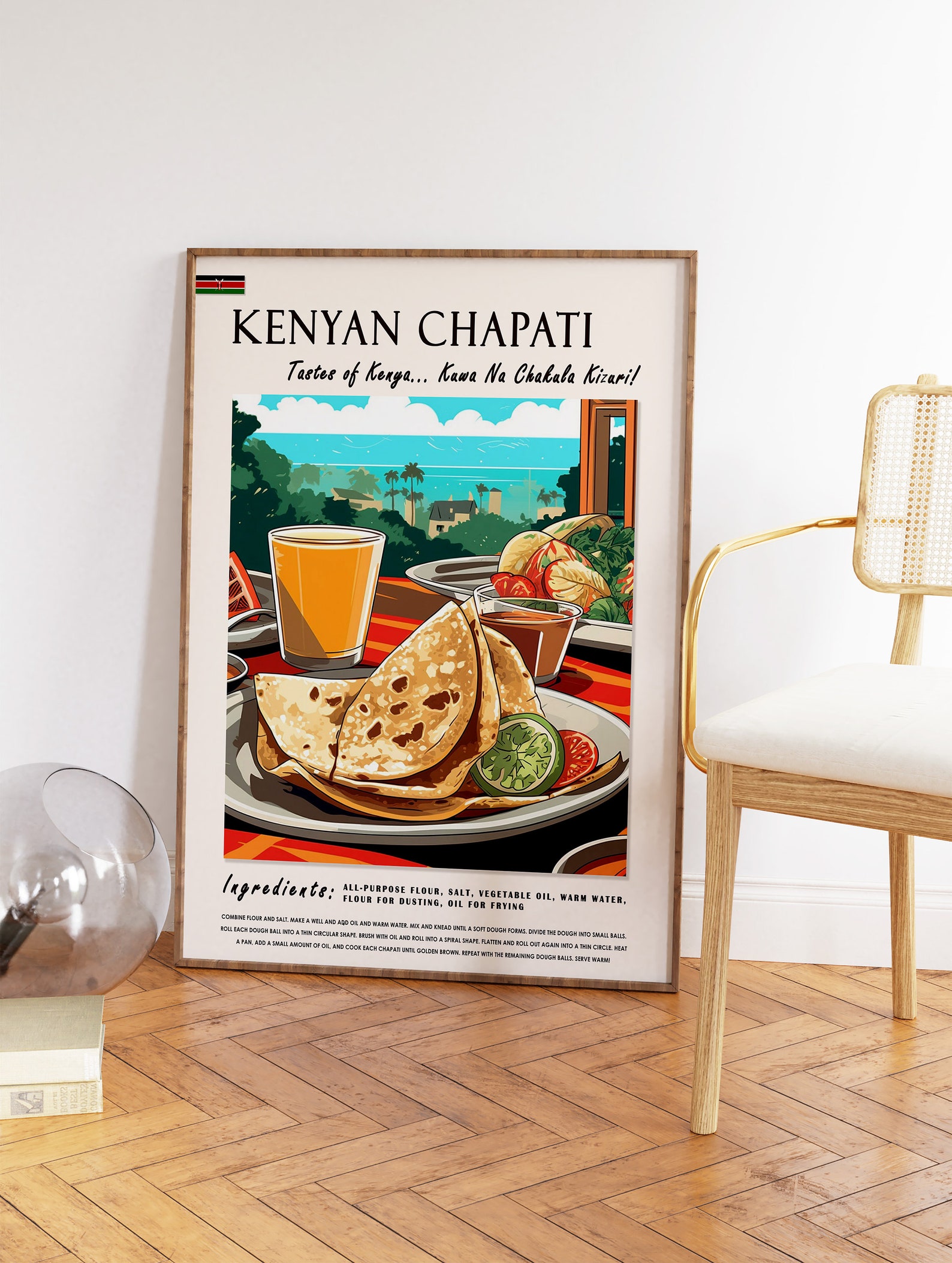 Kenyan Chapati Bread Food Poster, African Kitchen Decor - Etsy