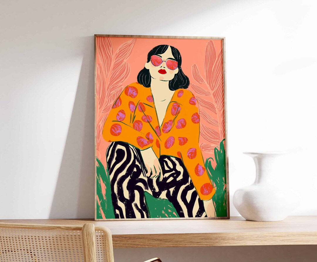 Retro Poster, Woman Print, 70's Poster, Vintage Poster, Psychedelic Art ...
