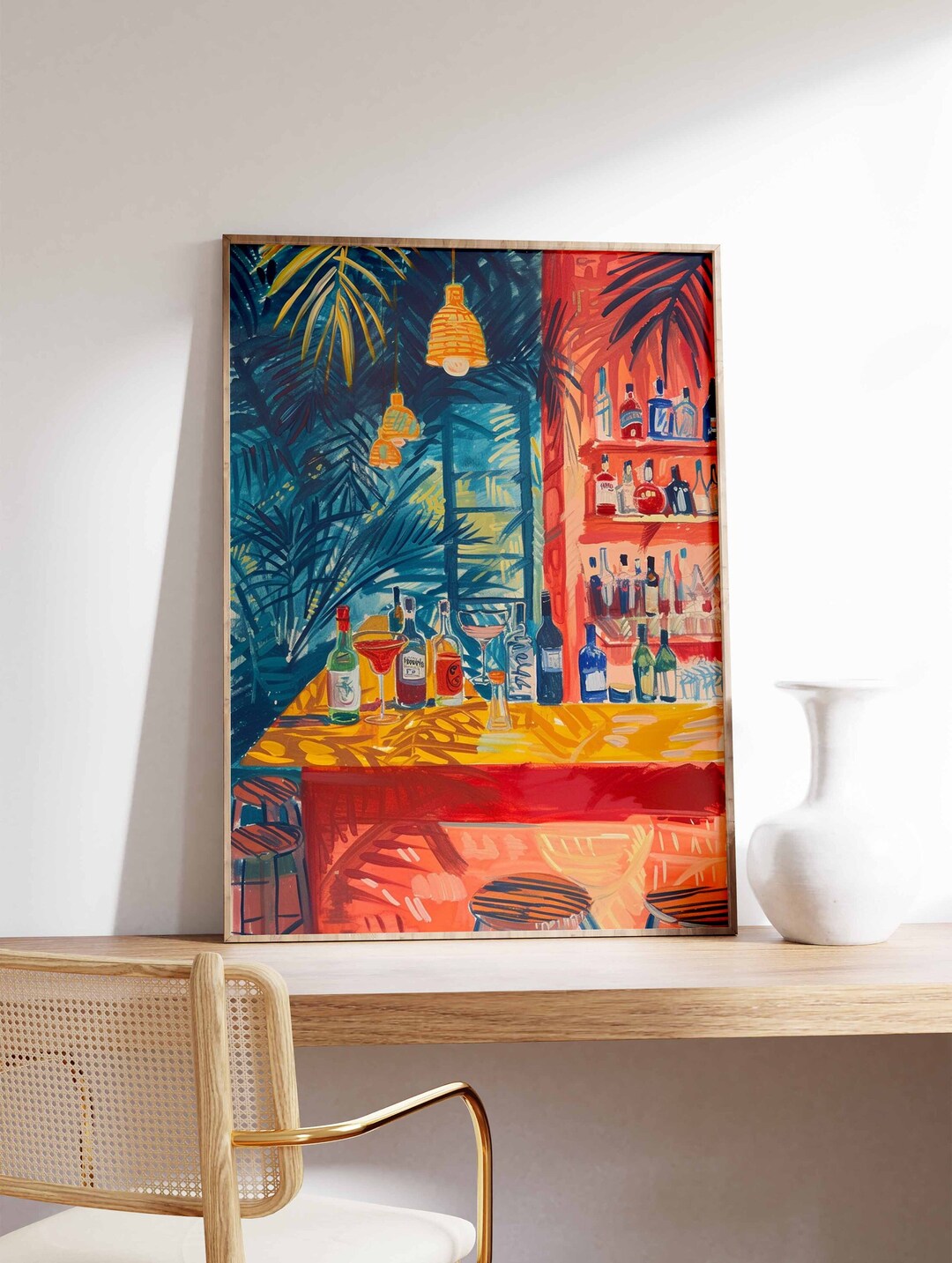 Retro Cocktail Bar Print, Vintage Cocktail Poster, Food and Drink Art ...