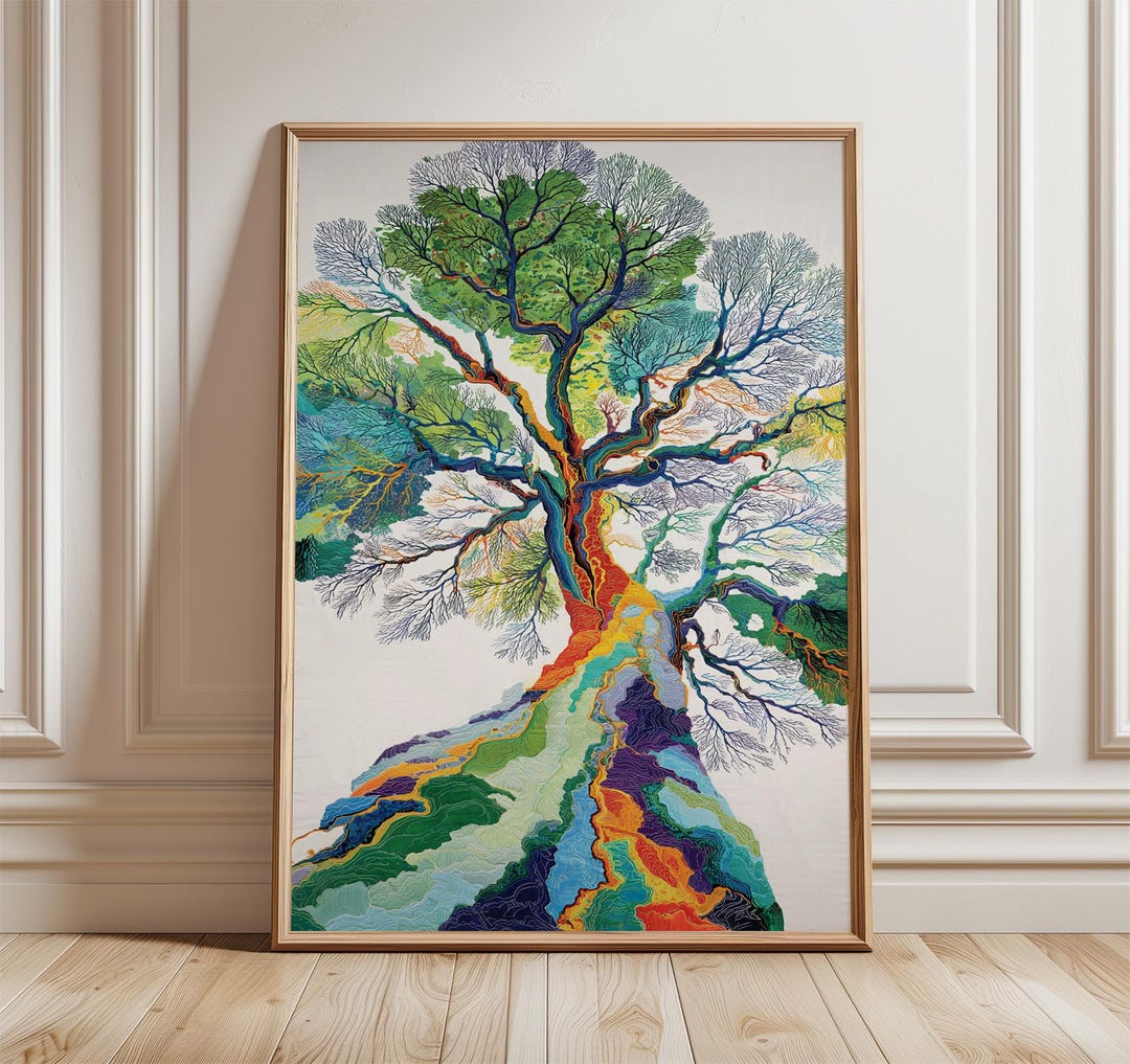 Abstract Tree Art Print, Colorful Expressionist Landscape - Etsy