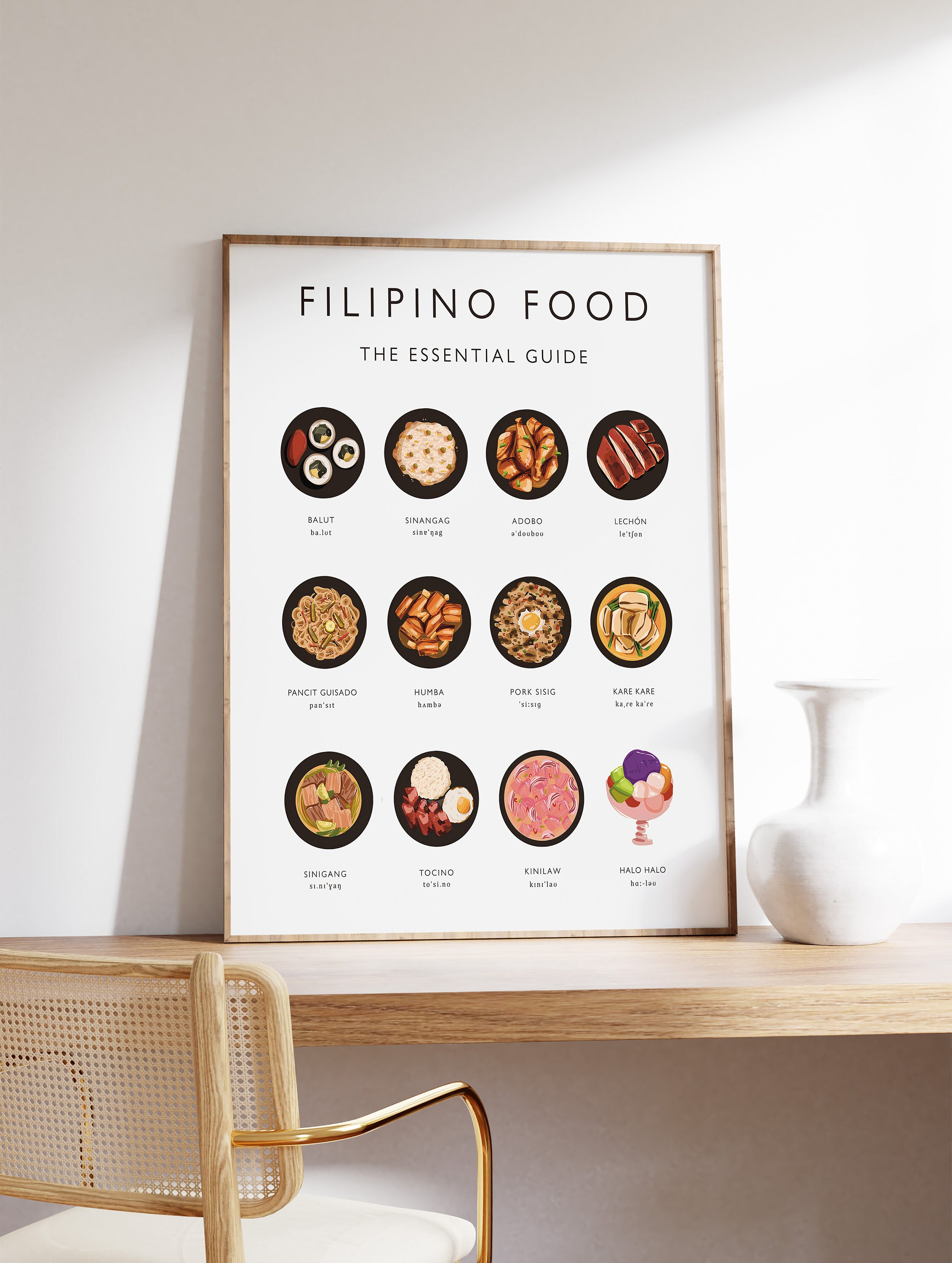 Filipino Food Art Print Filipino Cuisine Wall Art - Etsy Australia