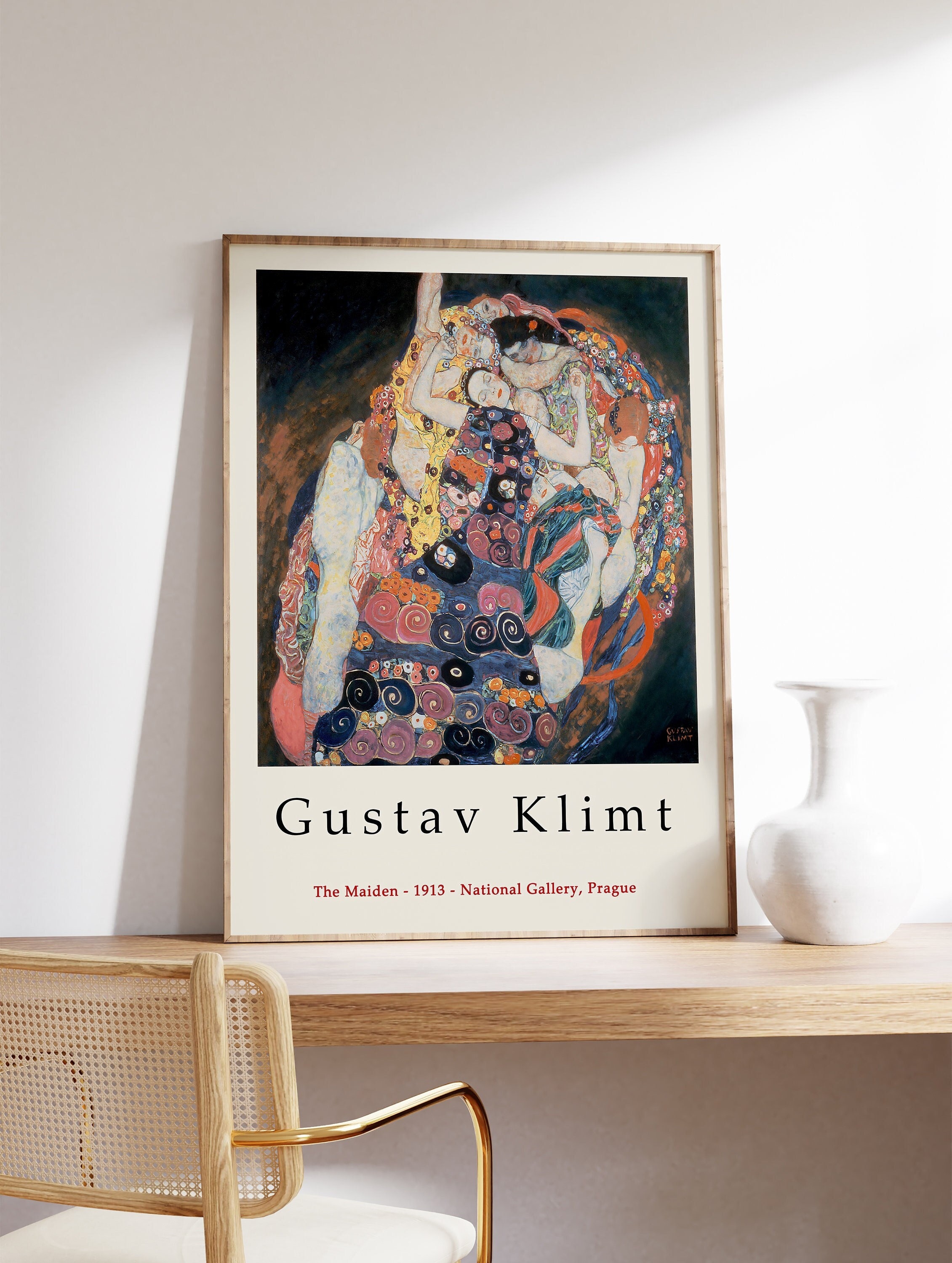 Gustav Klimt Poster Gallery Quality Print the Maiden | Etsy