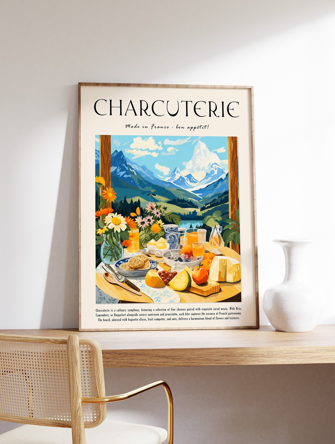 French Cheese Poster, Vintage Kitchen Food Art Print - Etsy