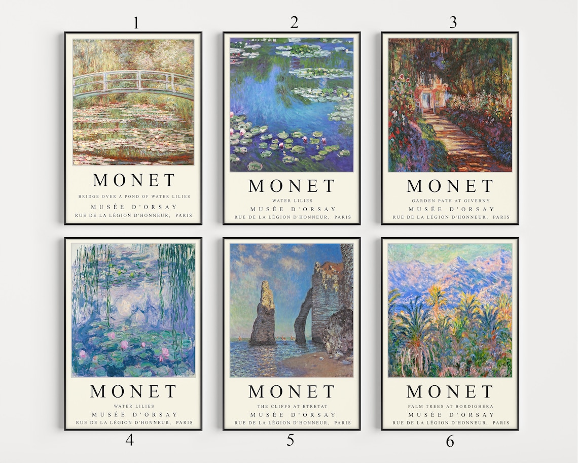Claude Monet Poster Sets Claude Monet Print Claude Monet - Etsy