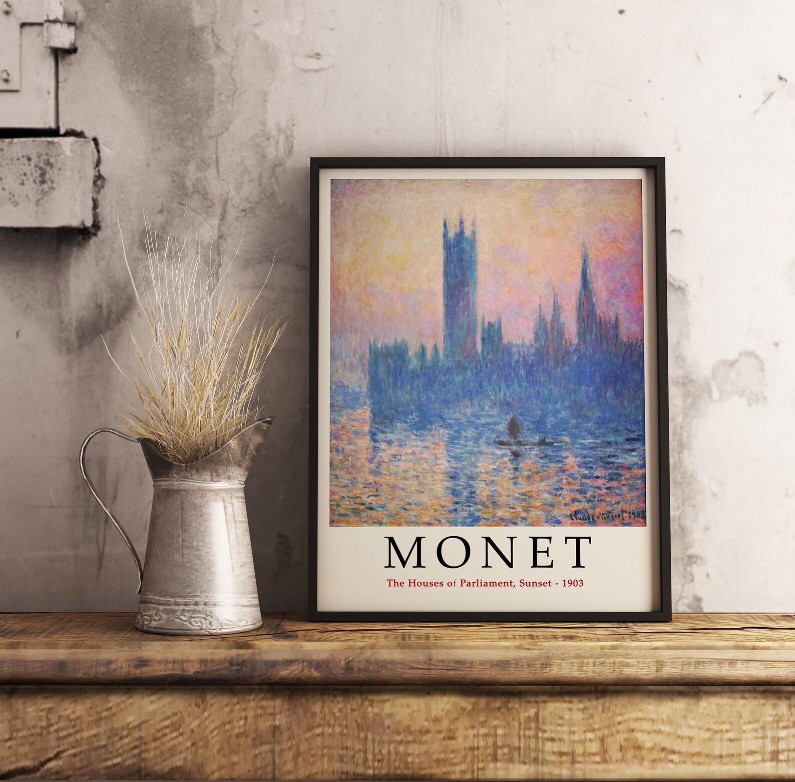 Monet Exhibition Poster Houses of Parliament London Claude | Etsy